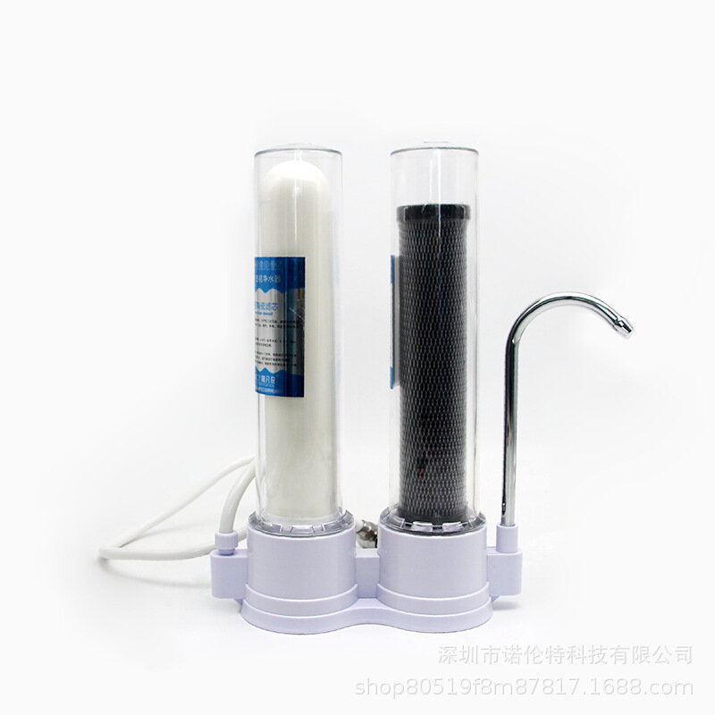 Горячая распродажаОптовый керамический фильтр для воды для кухонной столешницы, моющийся, удаляет хлор и накипь, прозрачное окно, керамический фильтр для прямого питья