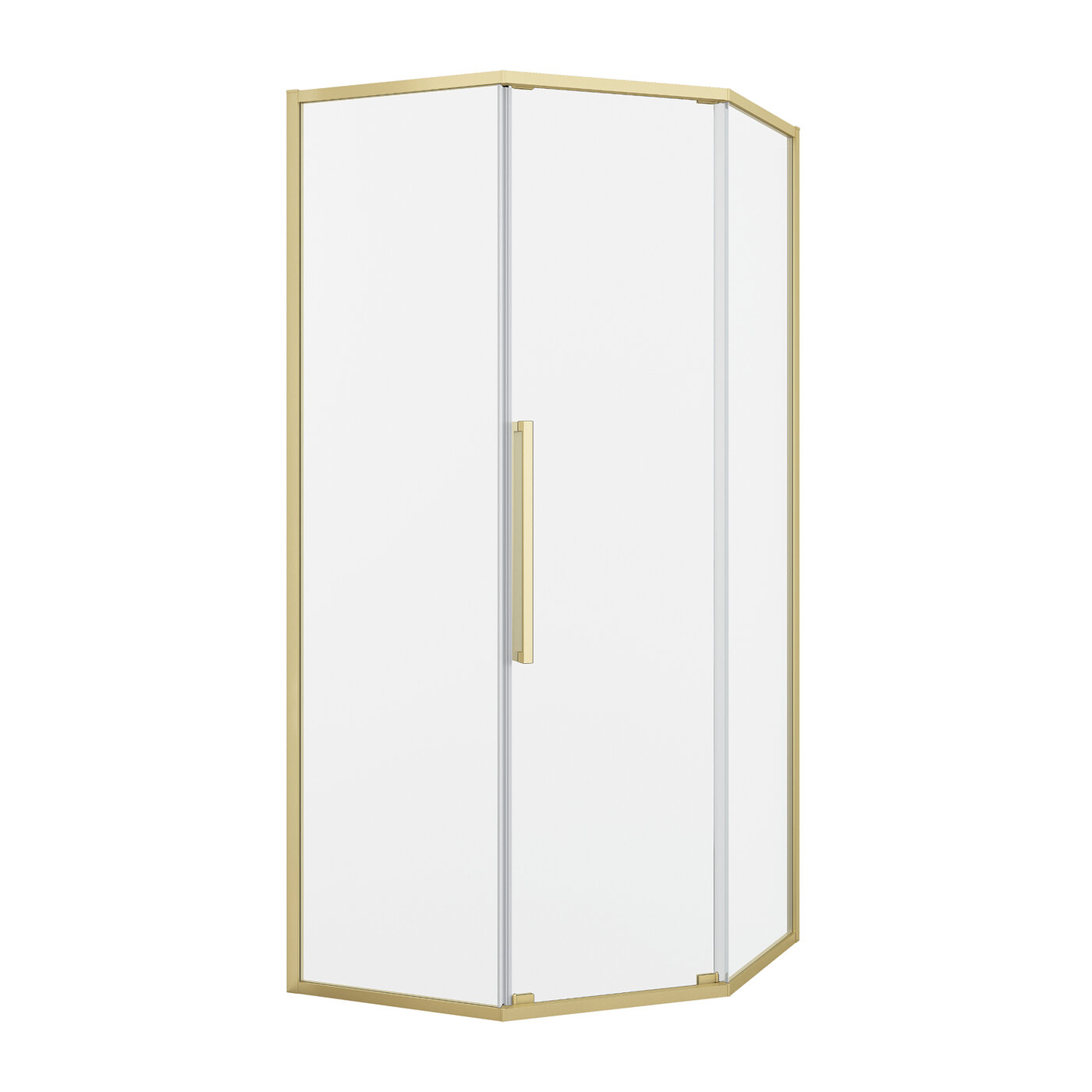 Душевой уголок Black&White Stellar Wind 90х90 S1150-9090G брашированное золото