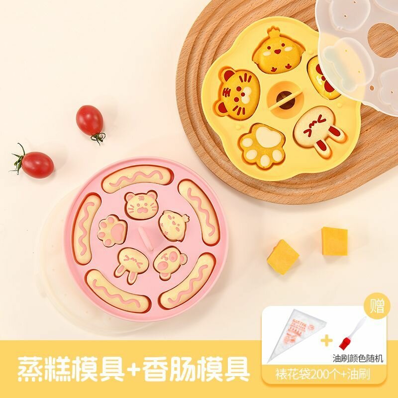 Форма для приготовления детского питания Fanle Kitchen, форма для парового торта, мультяшная, устойчивая к высоким температурам, форма для детской кошачьей лапки, форма для колбасы