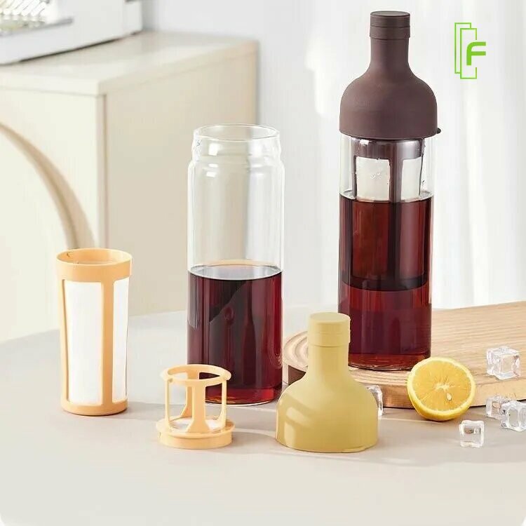 Кофеварка колд-брю, 935 мл, 1 штКофейник для холодного заваривания кофе с высоким содержанием боросиликата