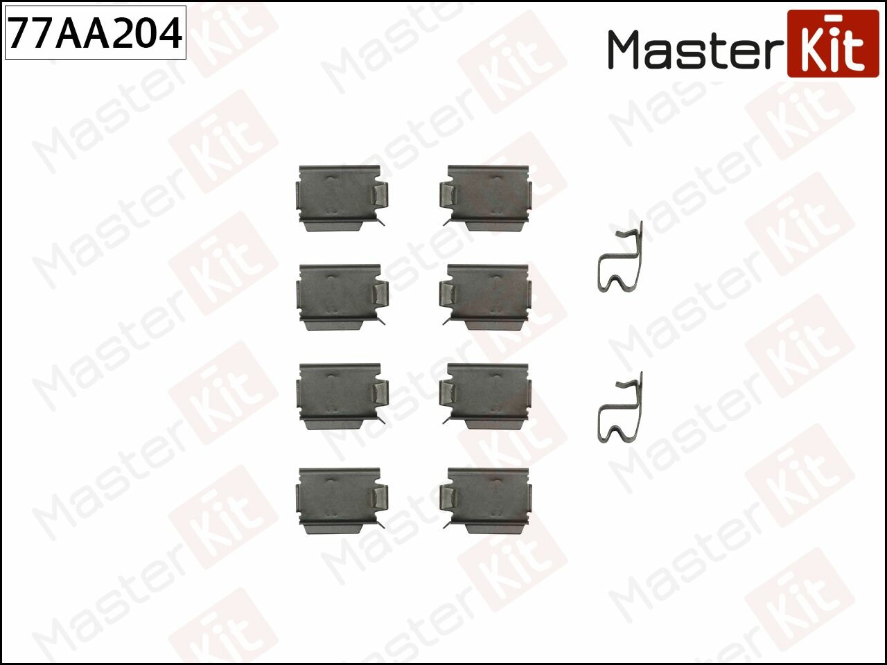 Комплект установочный тормозных колодок Dodge Journey 08-Jeep Cherokee KK 07- MasterKit 77AA204