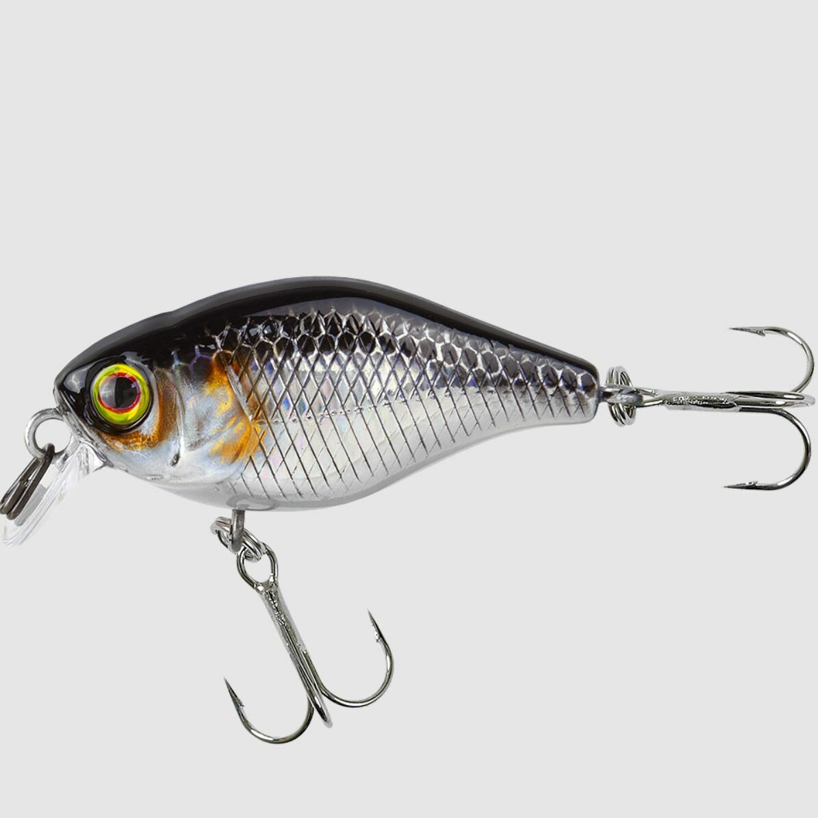 Воблер JACKALL CHUBBY 38F 3.9g SILENT цвет HL SILVER & BLACK