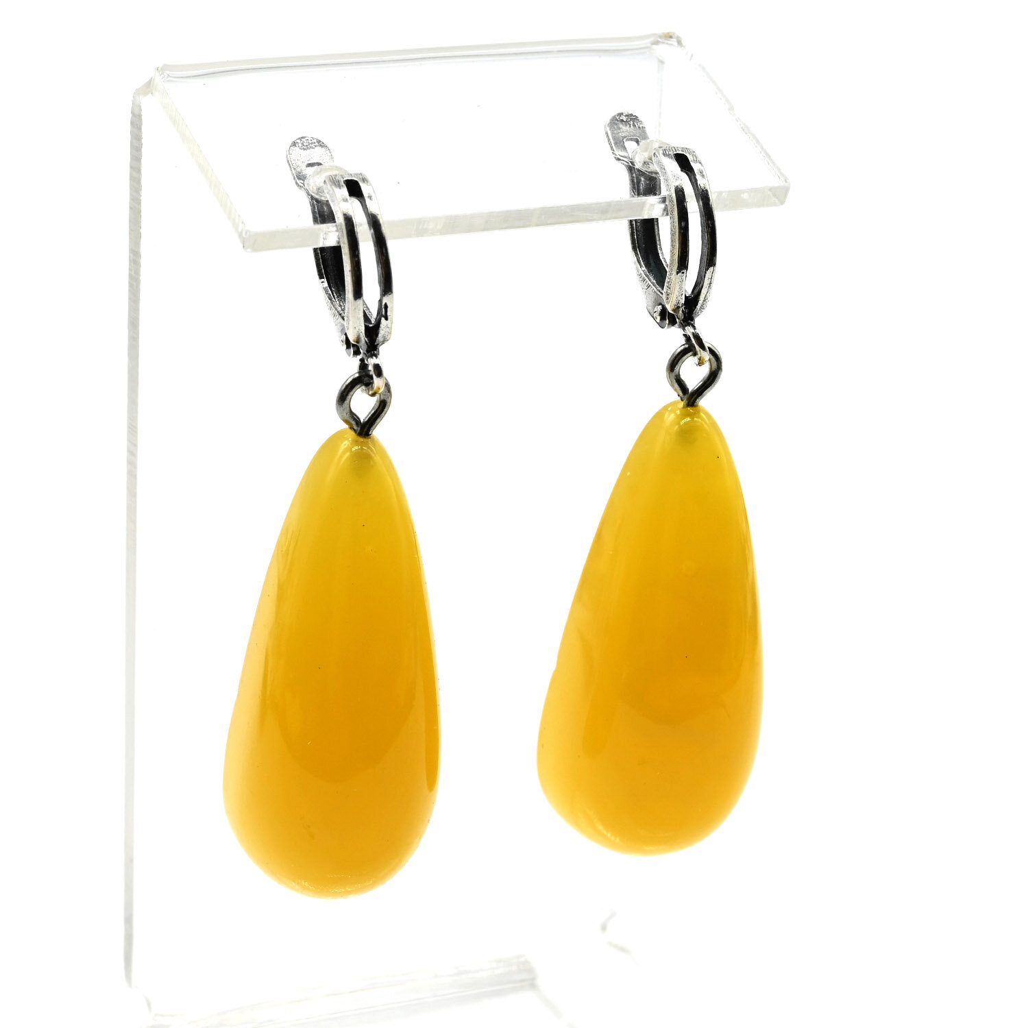 Серьги, янтарь