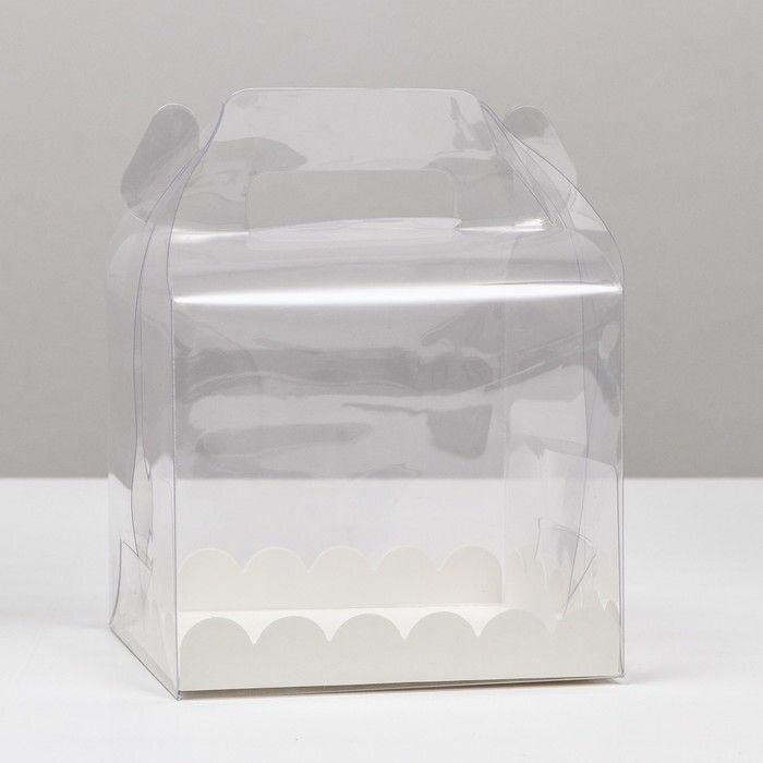 PVC Коробка для бенто-торта 14 х 14 х 12 см