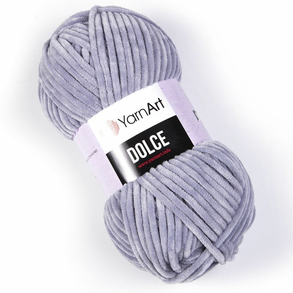 Пряжа Дольче (Dolce Yarnart) упаковка 5 мотков 100 г. 120 м. 100% микрополиэстер плюш 782 серый