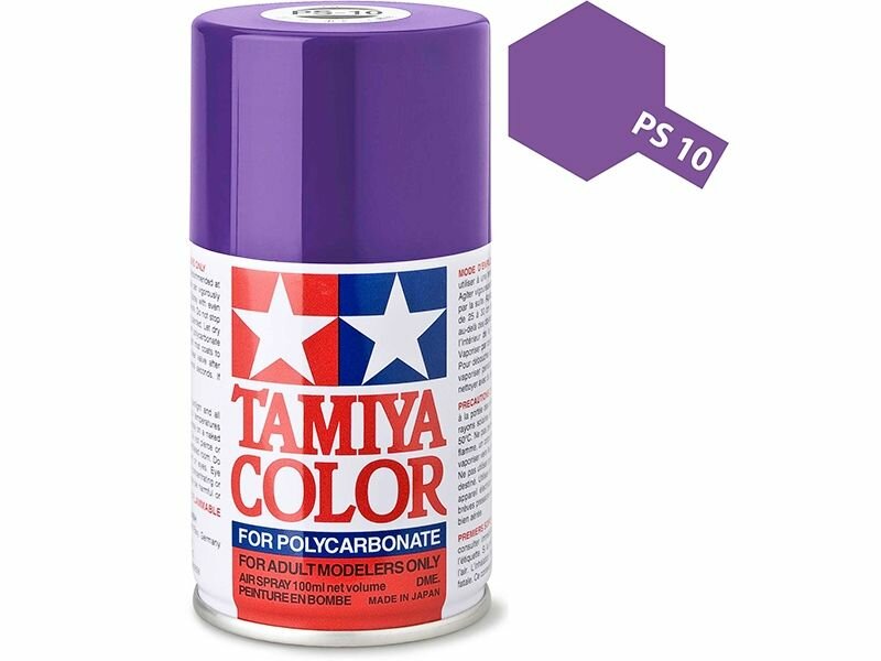 86010 PS-10 Purple (пурпурная) аэрозольная краска TAMIYA объем 100мл.