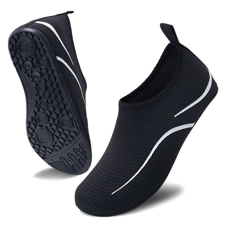 Мужские кроссовки для плавания K10-Black, черные, 44-45