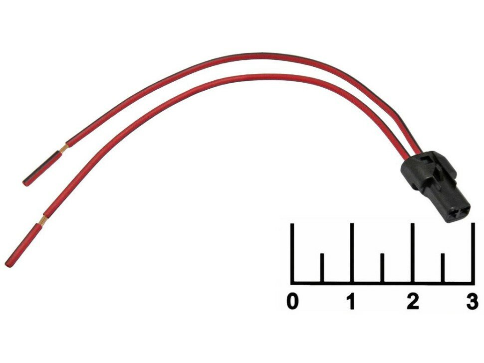 Разъем 2pin гнездо влагозащищенный на проводе 522130211 Cargen (AX458)