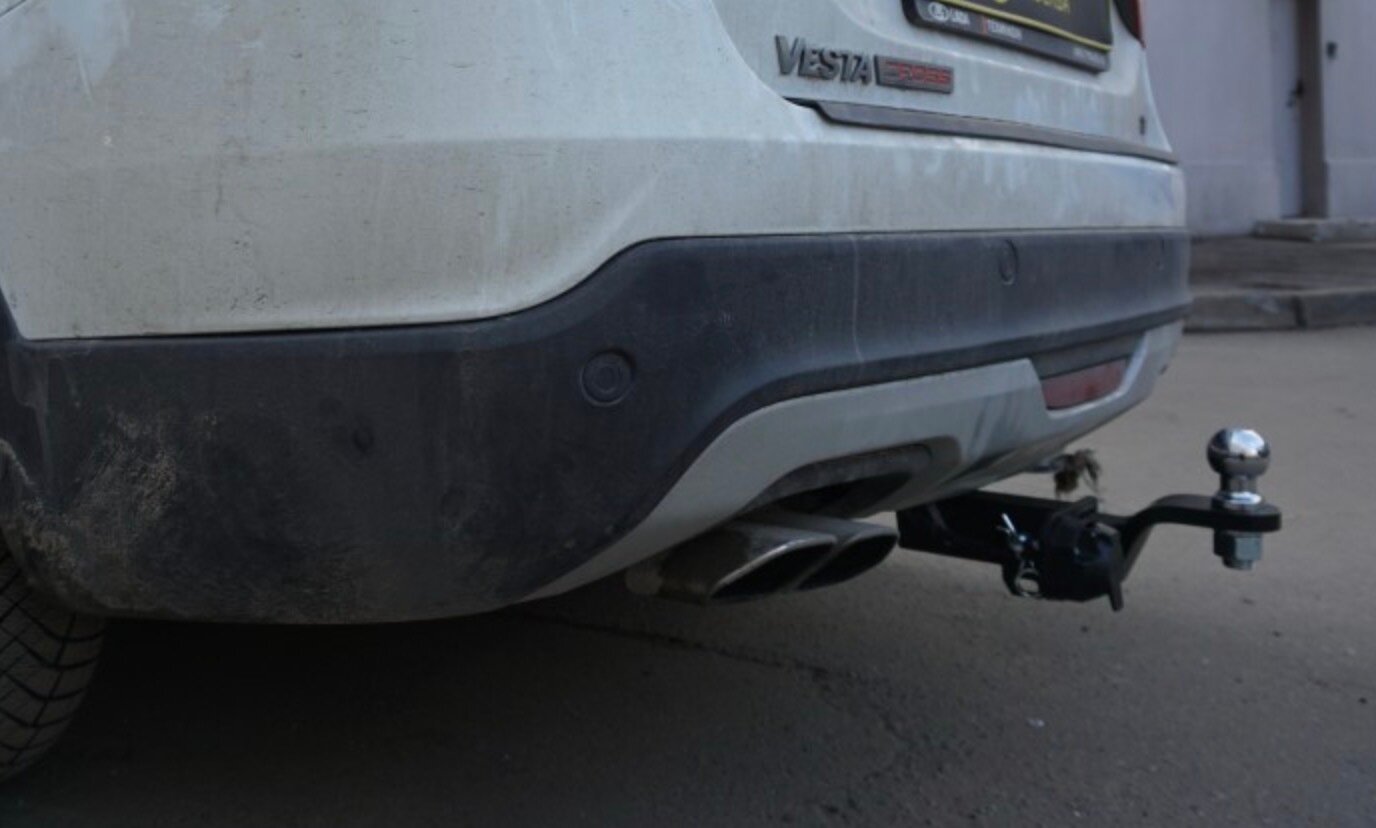 Фаркоп с унив. электрикой Smart, съемный квадрат, LADA Vesta NG, SW, Cross 2023- (паспорт и сертификат) ПТ групп. LVE-23-991122.00