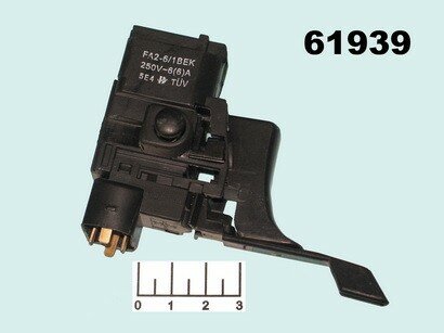 Кнопка для электроинструмента FA2-6/1BEK 6A Bosch (№151) (без регулятора оборотов)