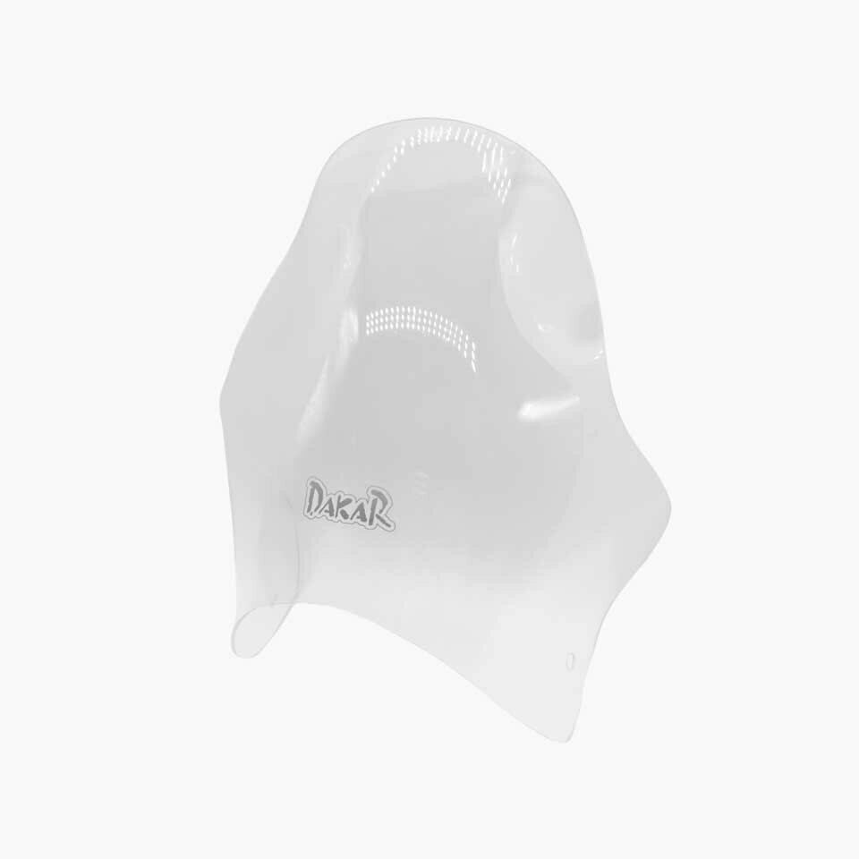 Щиток ветровой Dakar прозрачный, круглая фара на мотоцикл, мопед