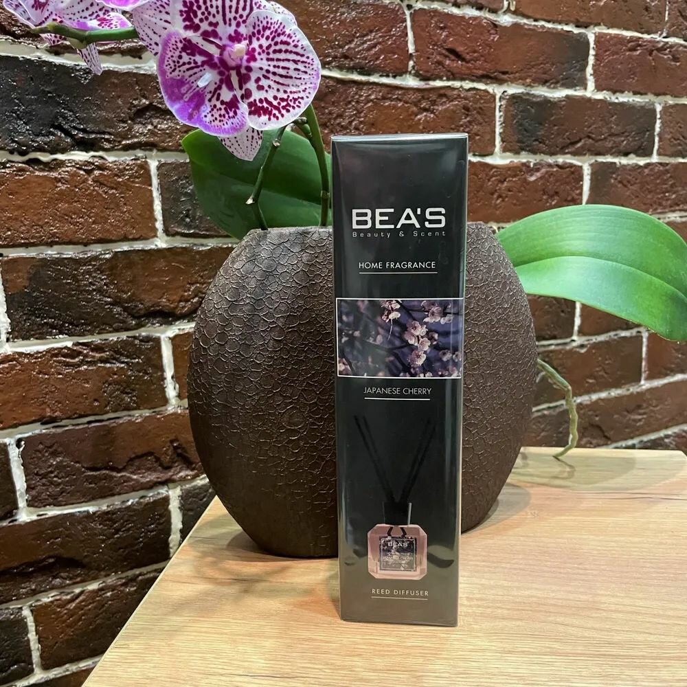Ароматизатор для дома, диффузор с палочками, Japanese Cherry, Японская вишня (Сакура), 120мл, диффузор с палочками