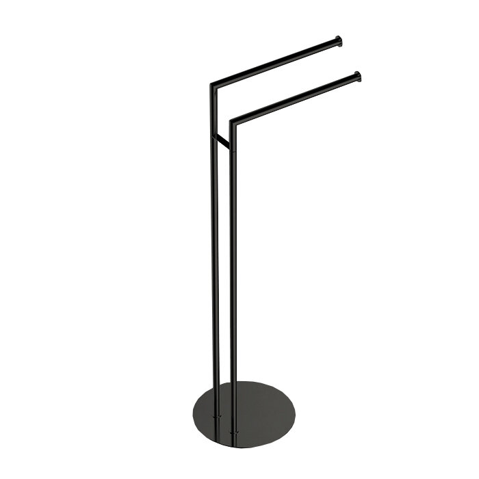 Стойка напольная с двойным п|держателем хh83,5*36cм D22cм Colombo Design Mini B4038. GM, PVD графит матовый