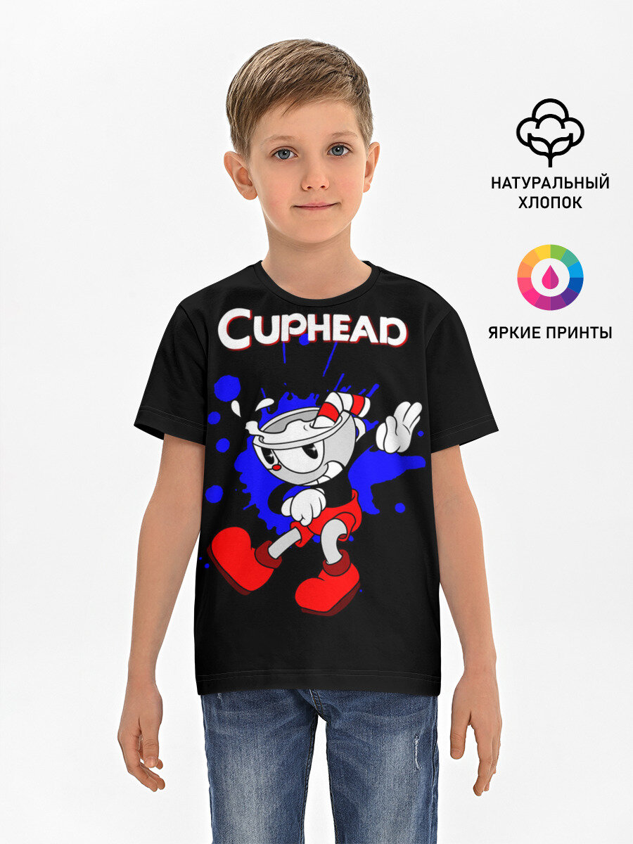 Футболка хлопковая детская Cuphead