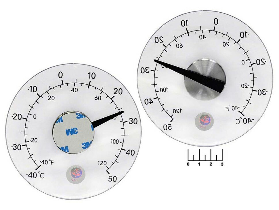 Термометр наружный на стекло биметаллический (-40.+50C) круглый HT-9110-D (3623)