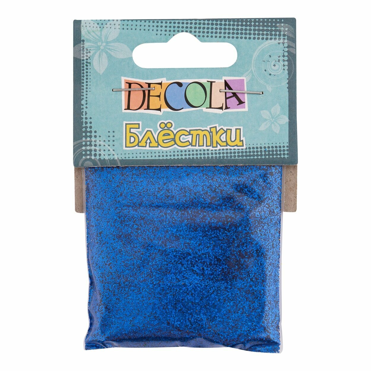 Глиттеры (блестки) декоративные DECOLA 0,3мм синий
