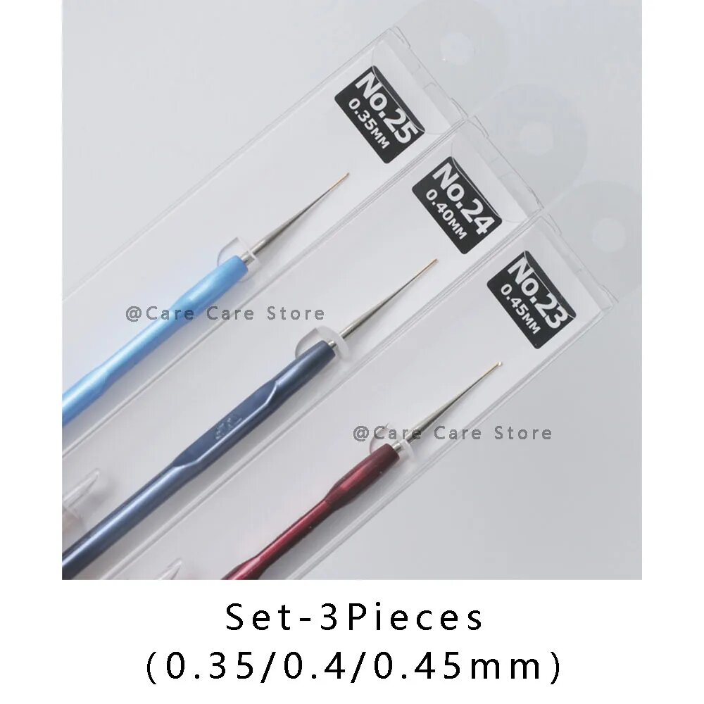 1 шт. Крючки для вязания Tulip, крючки для вышивания, крючки для вышивки крестом, тонкие вязальные иглы Tulip 0.35/0.4/0.45 мм