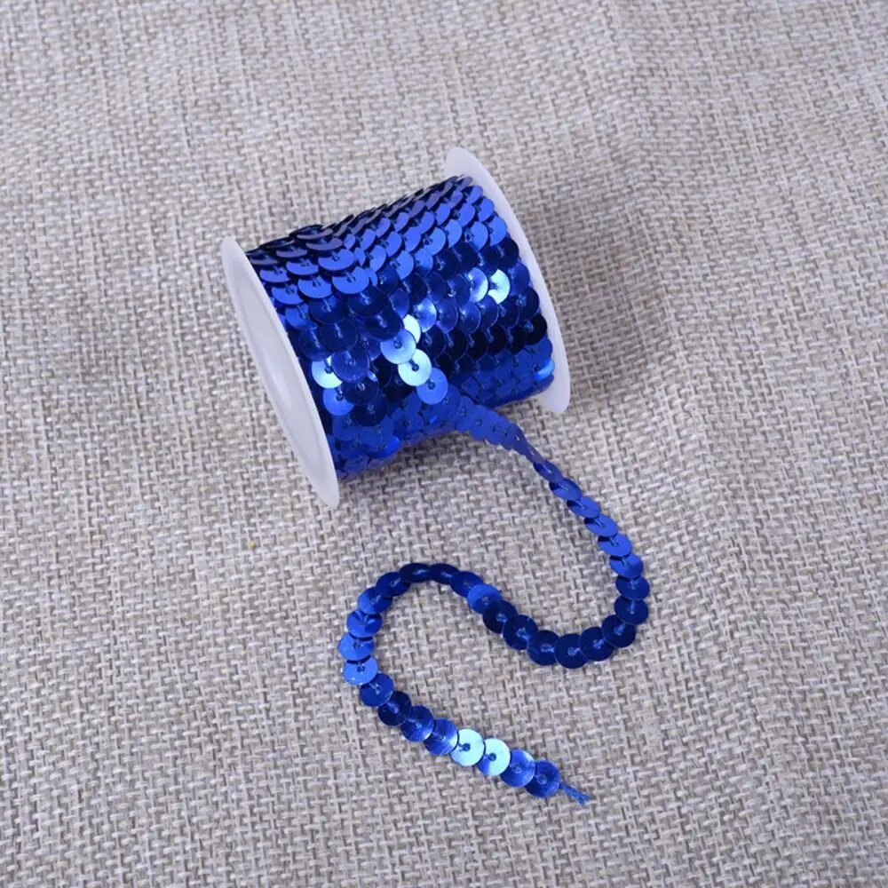 Синяя лента с пайетками Royal Blue 5 м