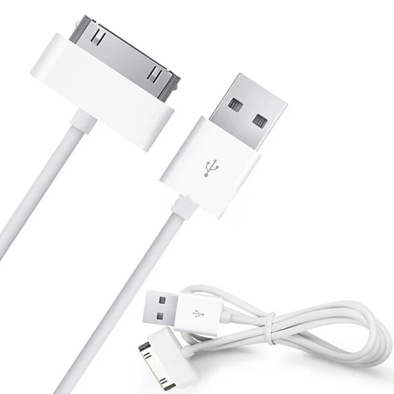 USB-кабель для зарядки и передачи данных для iPhone 4, 4s, iPod Nano, iPad 2, 3, iPhone (30-контактный кабель), USB-кабель для зарядки 1 м, аксессуары для телефонов