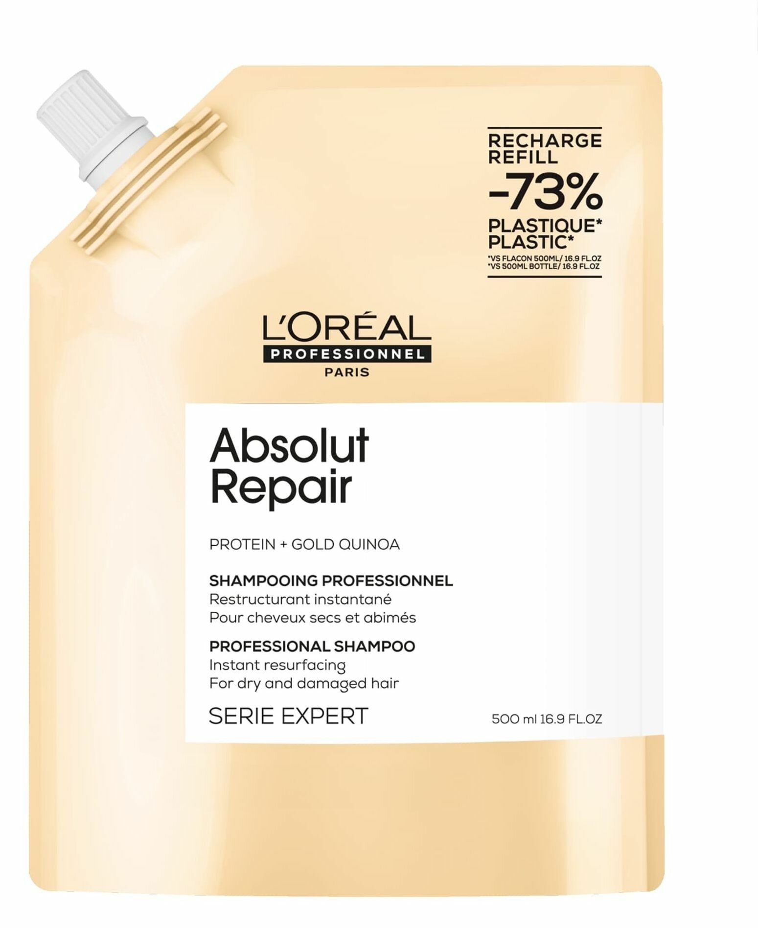 Loreal Absolut Repair Shampoo Lipidium REFILL - Шампунь для восстановления поврежденных волос 500 мл