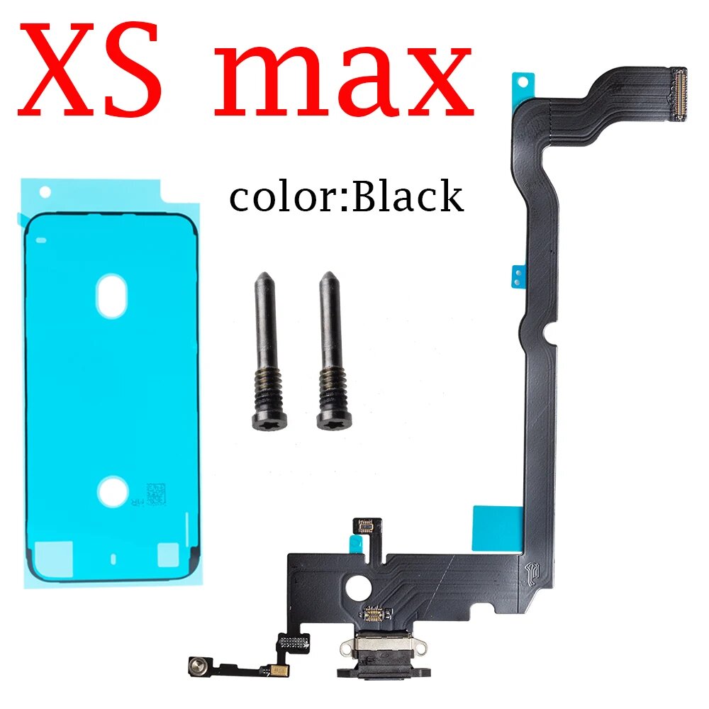 Для iPhone 7G 7 8G 8 Plus X зарядный порт док-станция разъем для наушников аудио разъем + замена гибкого кабеля микрофона For XS max Black
