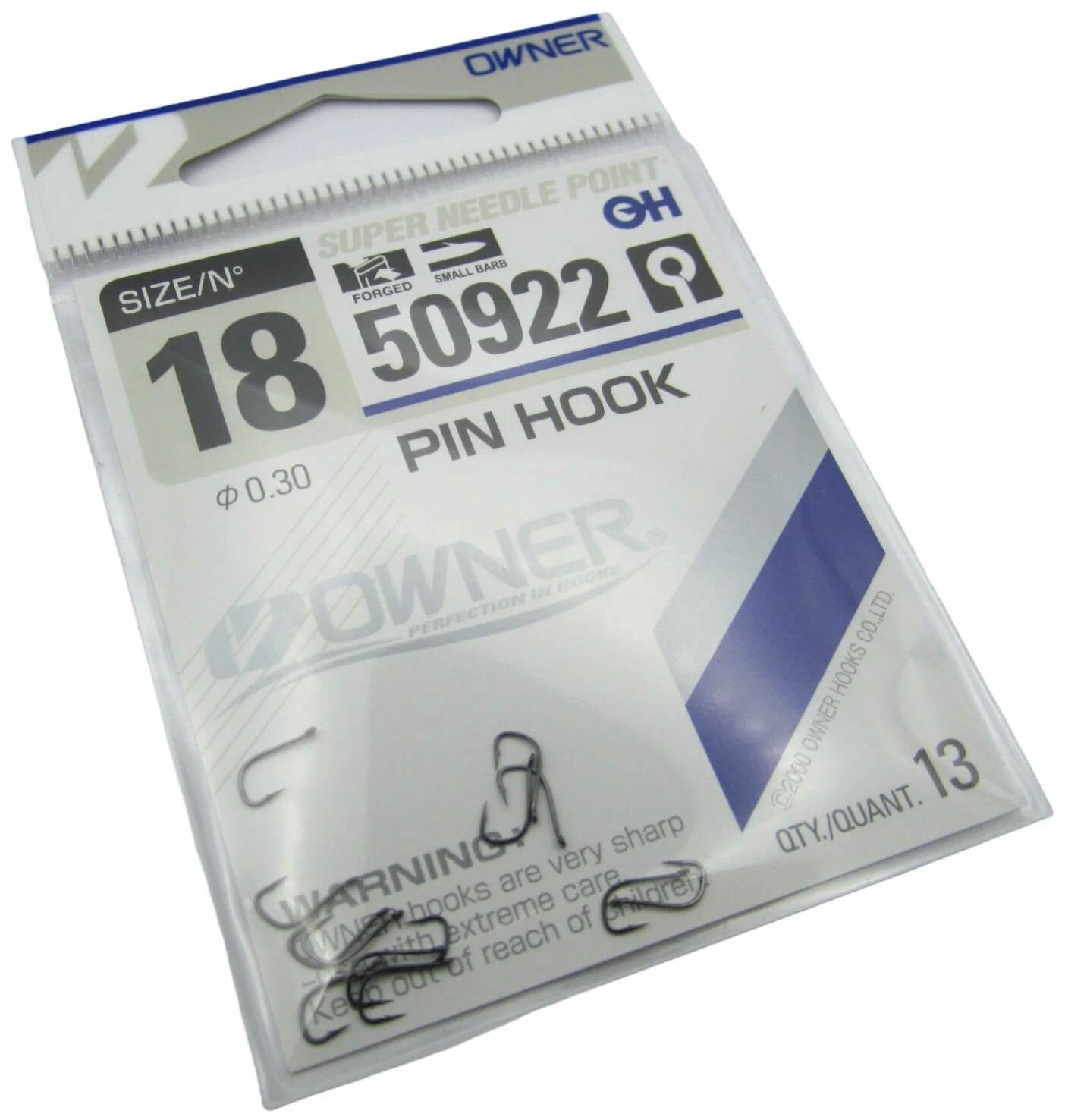Крючок Owner 50922 Pin Hook № 18 уп. 13 шт.