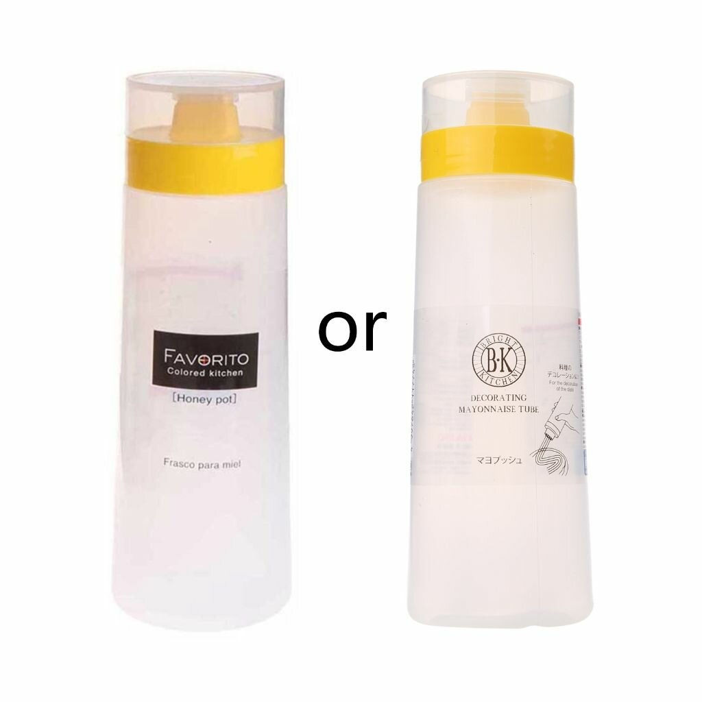 Набор для выпечки, Бутылка для соуса с четырьмя отверстиями и крышкой, желтая