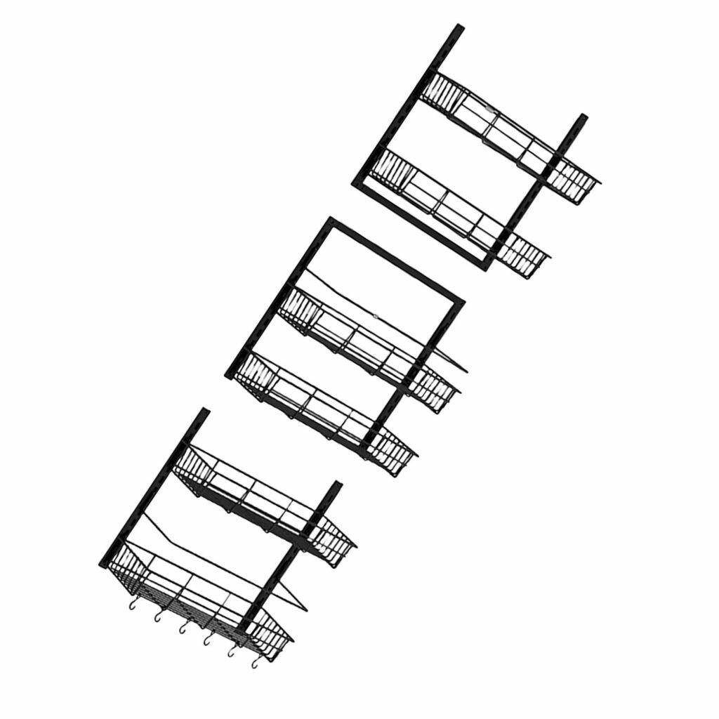 Практичные подвесные полки для специй, простая установка, 6-уровневая металлическая дверная вешалка организация кухни и ванной