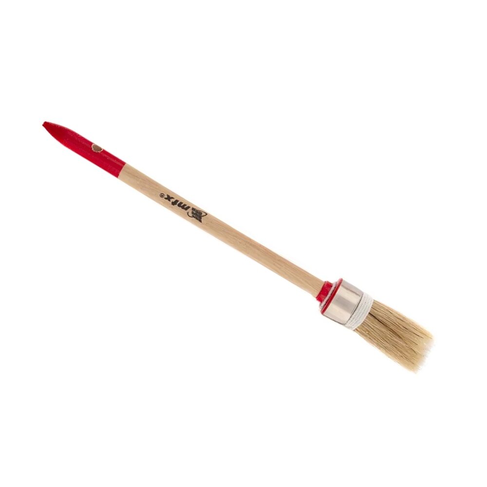 Кисть круглая Профи №2 (20 мм), нат. щетина, дерев. ручка Matrix MI82041