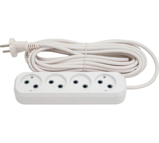 Удлинитель UNIVersal Е-204 ПВС 2*0,75, 4 гнезда, 7м 9631970