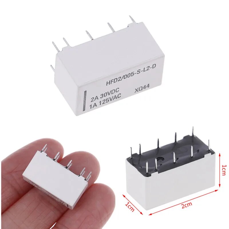 12V спиральное бистабильное реле DPDT 30VDC 2A 1A 125VAC HFD2/005-S-L2-D Realy