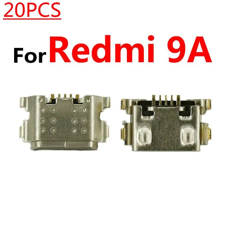 20шт Micro USB разъем для Xiaomi Redmi 9A