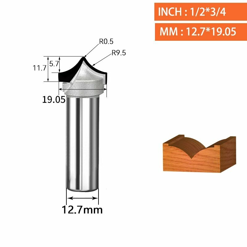Алмазная фреза Vsharp для резки дверей 12.7x19.05