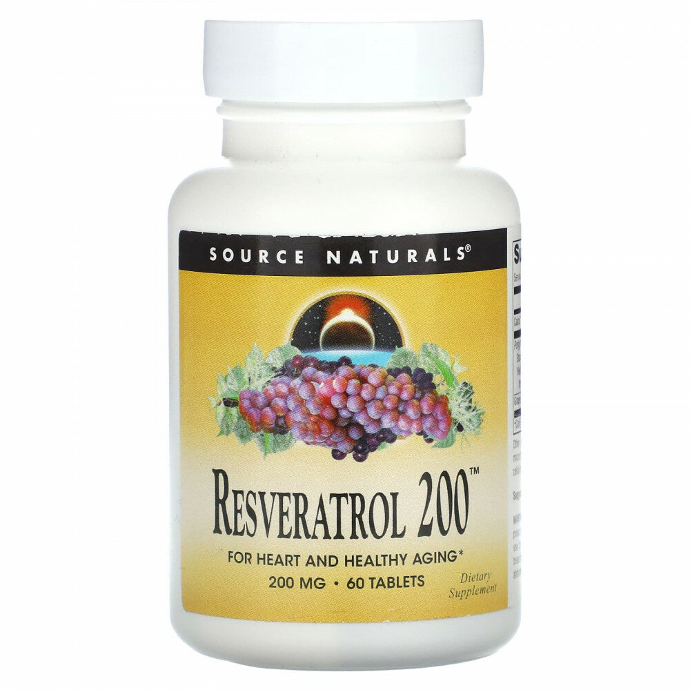 Source Naturals, Resveratrol 200™, 60 таблеток