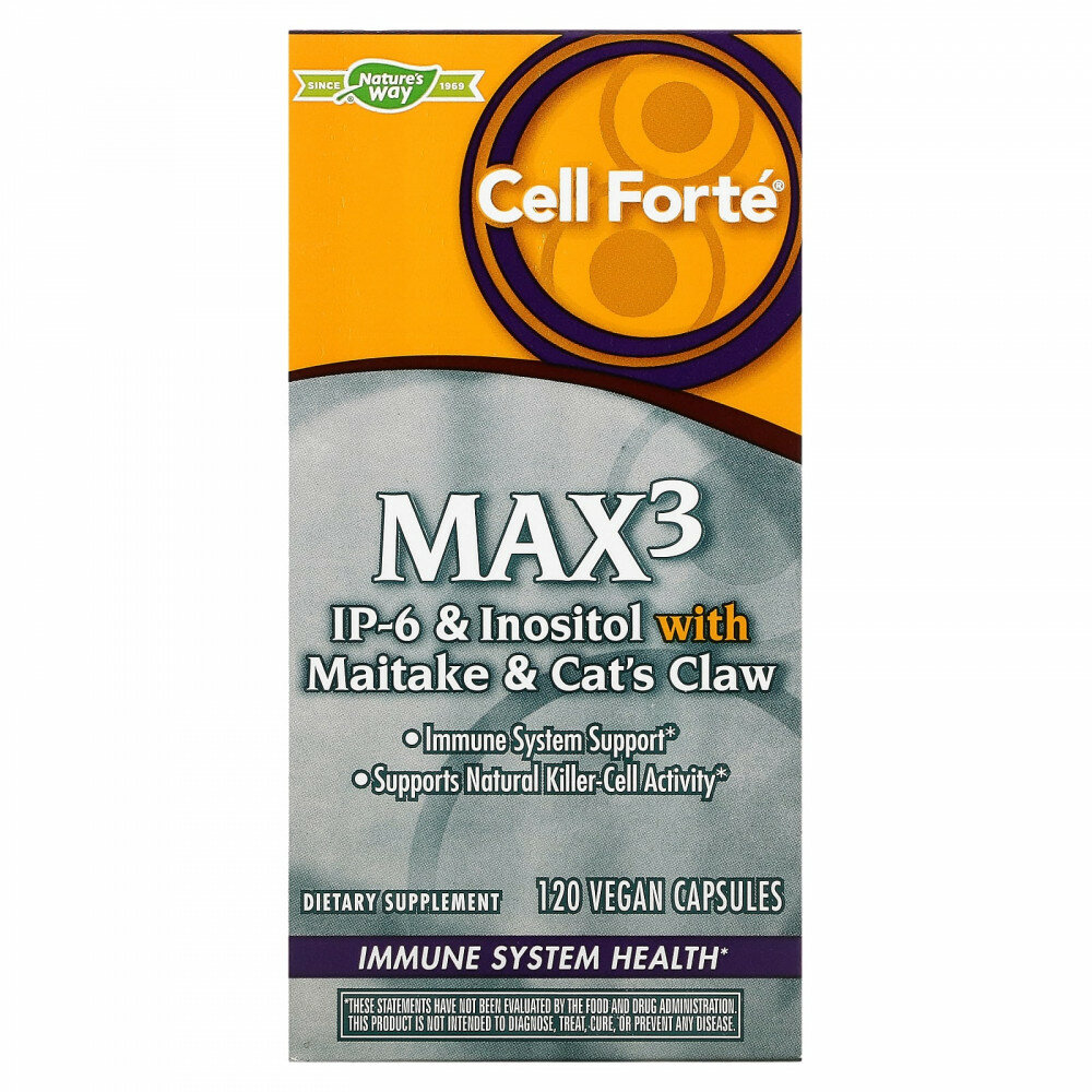 Nature's Way, Cell Forté® MAX 3, смесь 120 веганских капсул