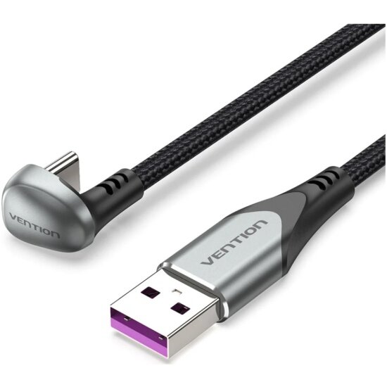 Кабель Vention USB 2.0 USB-C(M)/USB-A(M) 5A 1м. U-образный