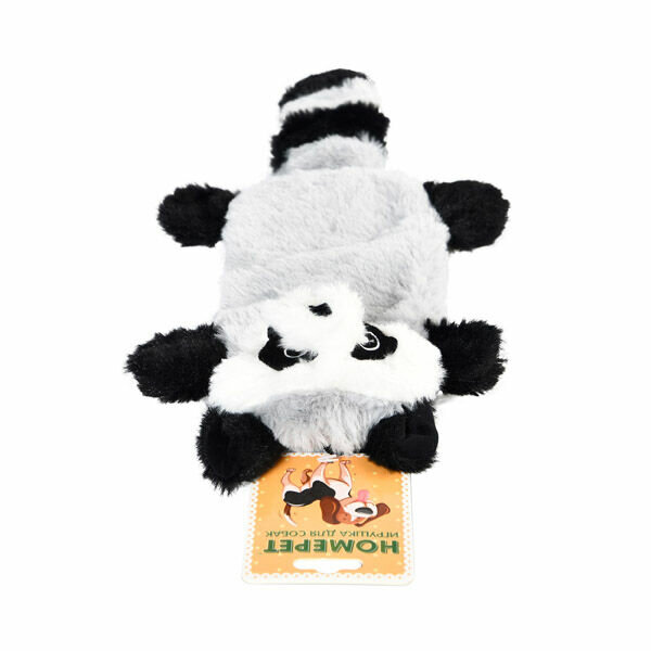 HOMEPET игрушка для собак енот с пищалкой и шуршащим эффектом 39 х 17 см.