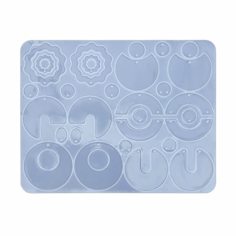 (1 набор) Форма для изготовления сережек в виде капельки хрусталя - 4