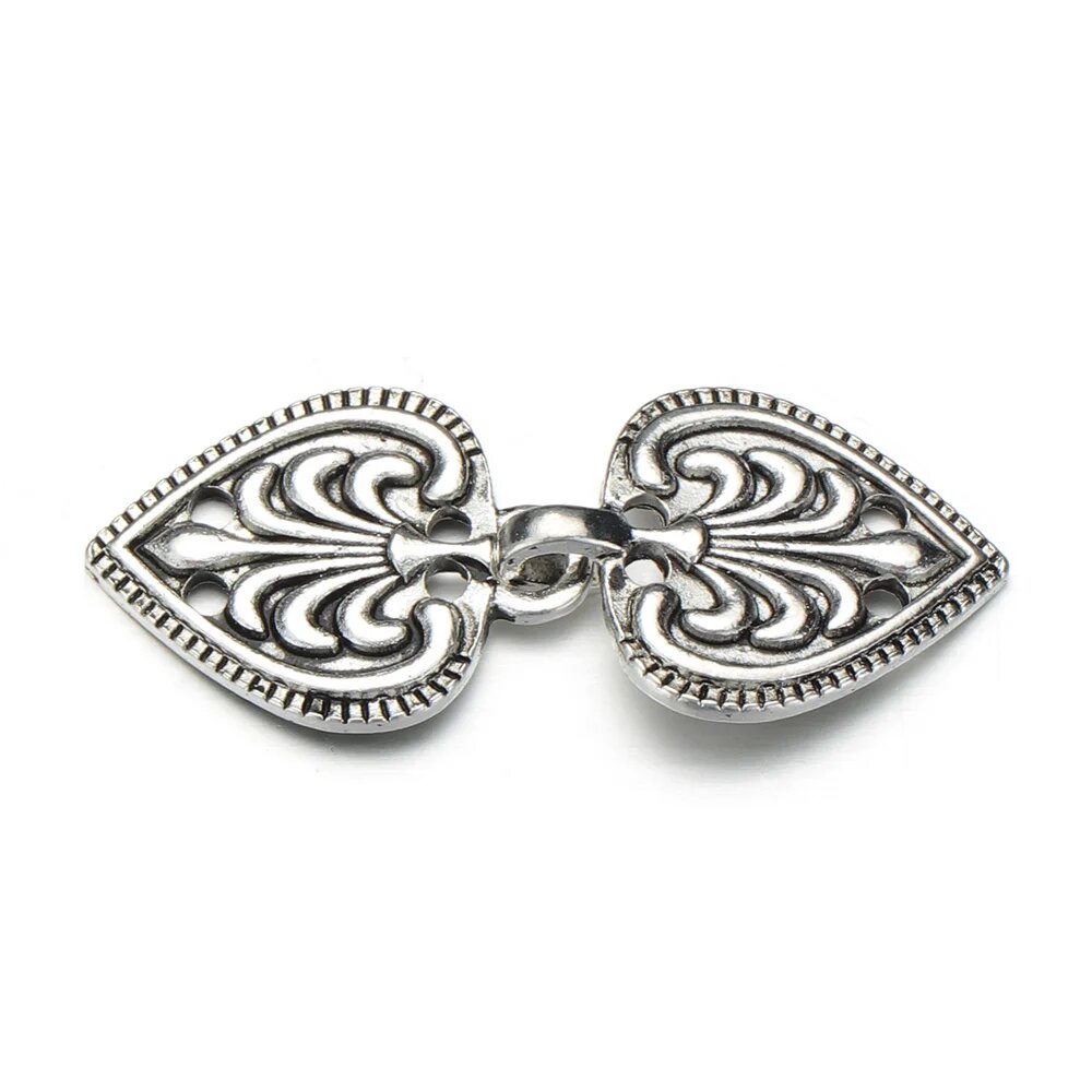 Серебряный зажим для свитера и кардигана, Antique Silver