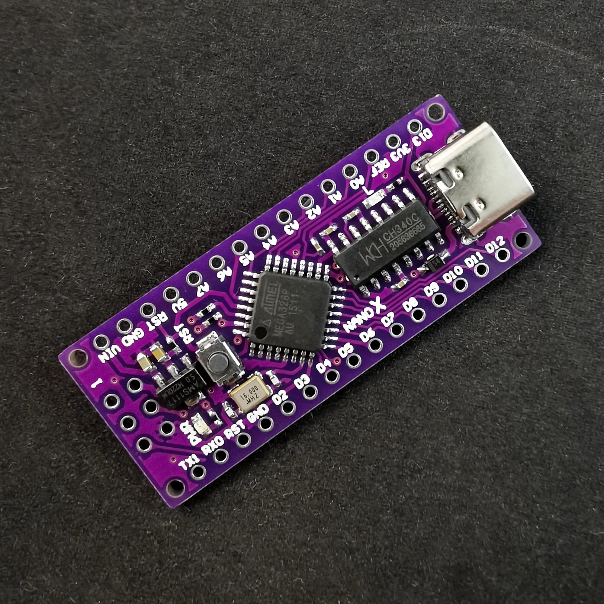 Контроллер Nano 3.0 с новым загрузчиком Type-C USB, совместимый с драйвером Arduino Nano CH340, 16 МГц, ATMEGA328/168