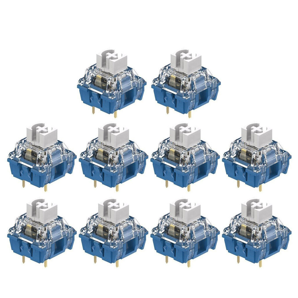 10 шт, ось клавиатуры TTC-быстрая серебряная ось