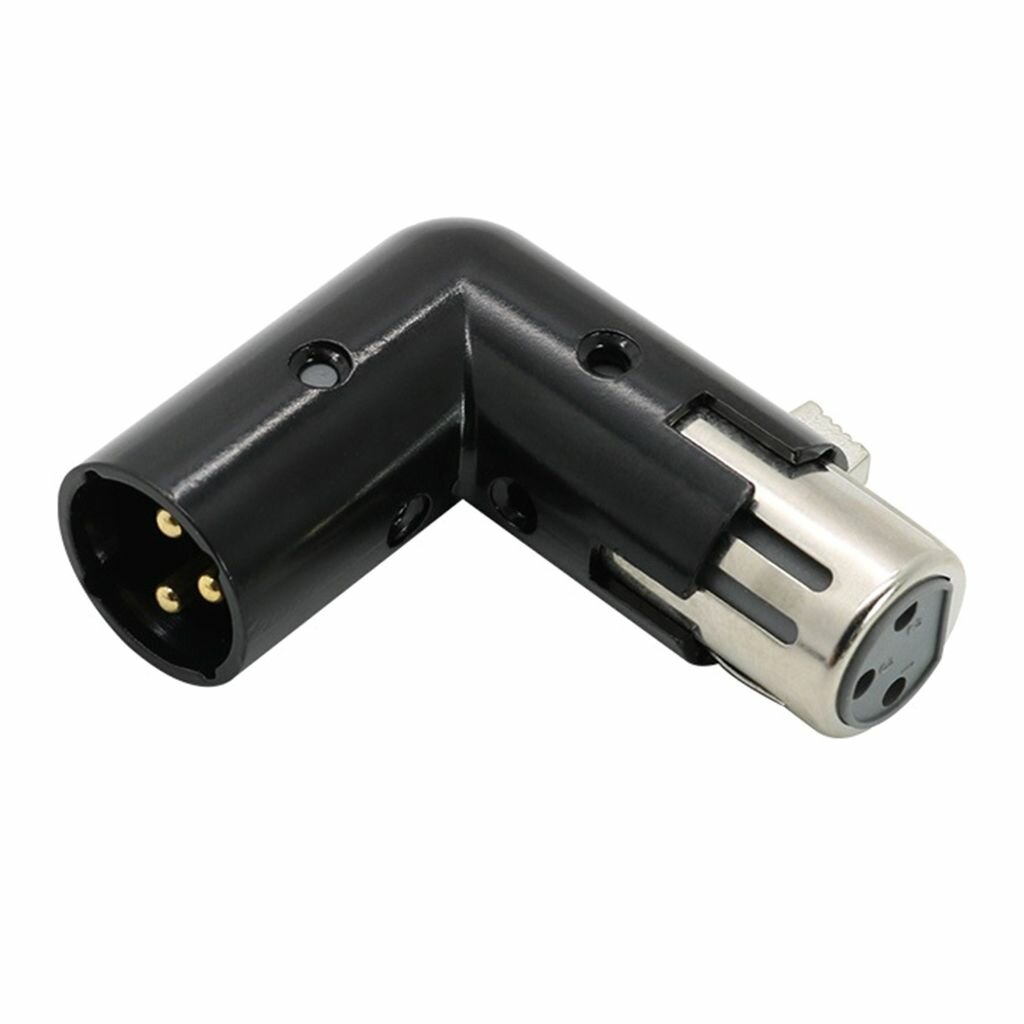 Аудиоадаптер для микшерного микрофона с 3-контактным трехъядерным разъемом XLR от мужчины к женщине-серебристый