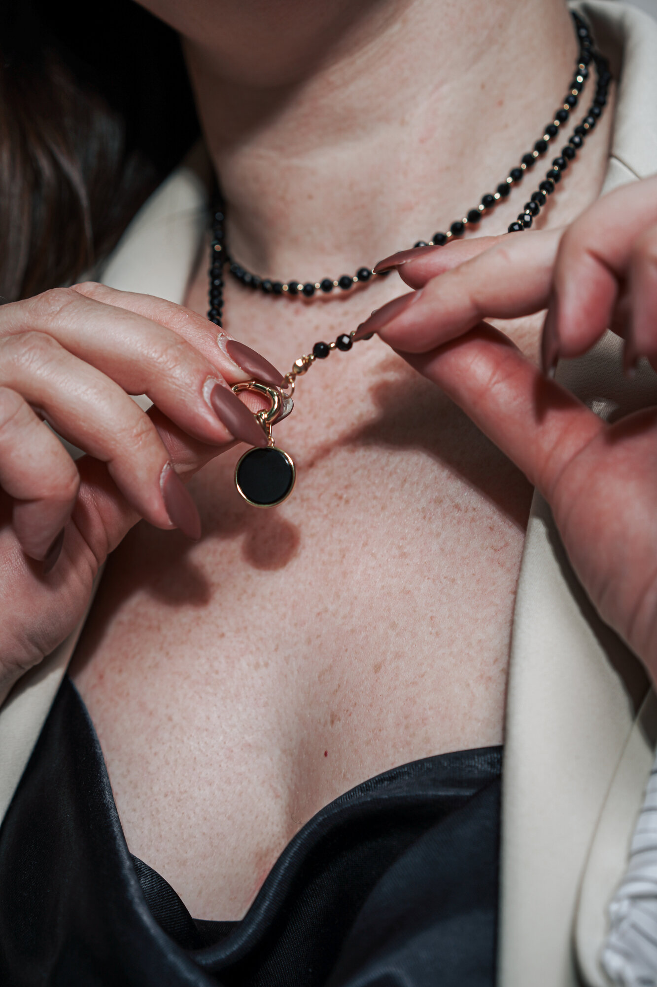 Колье, агат