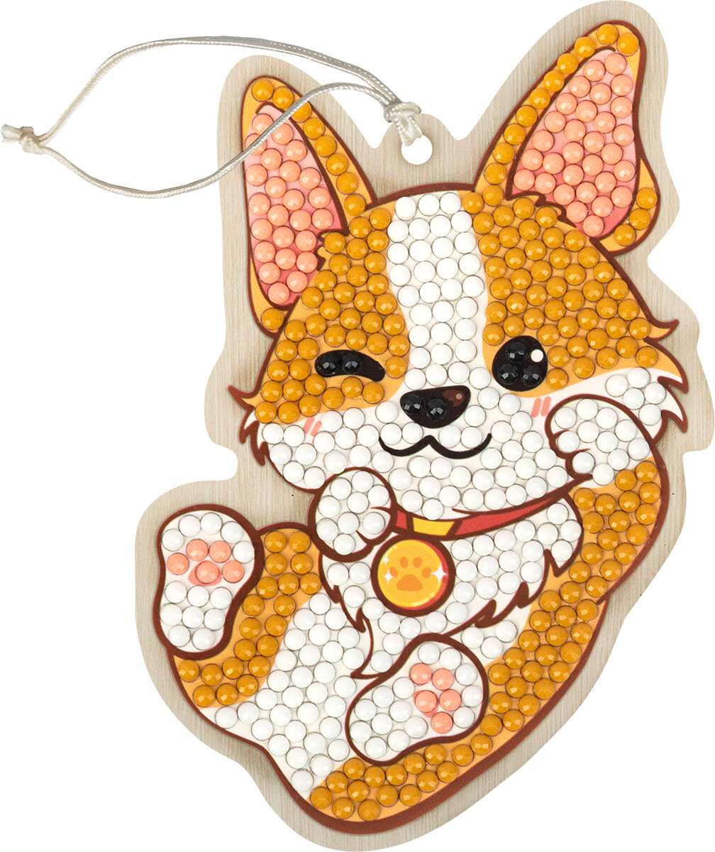 Фрея ALVP-028-BL65 кристальная алмазная мозаика подвеска Собачка 9.5 х 10 см для декора дома