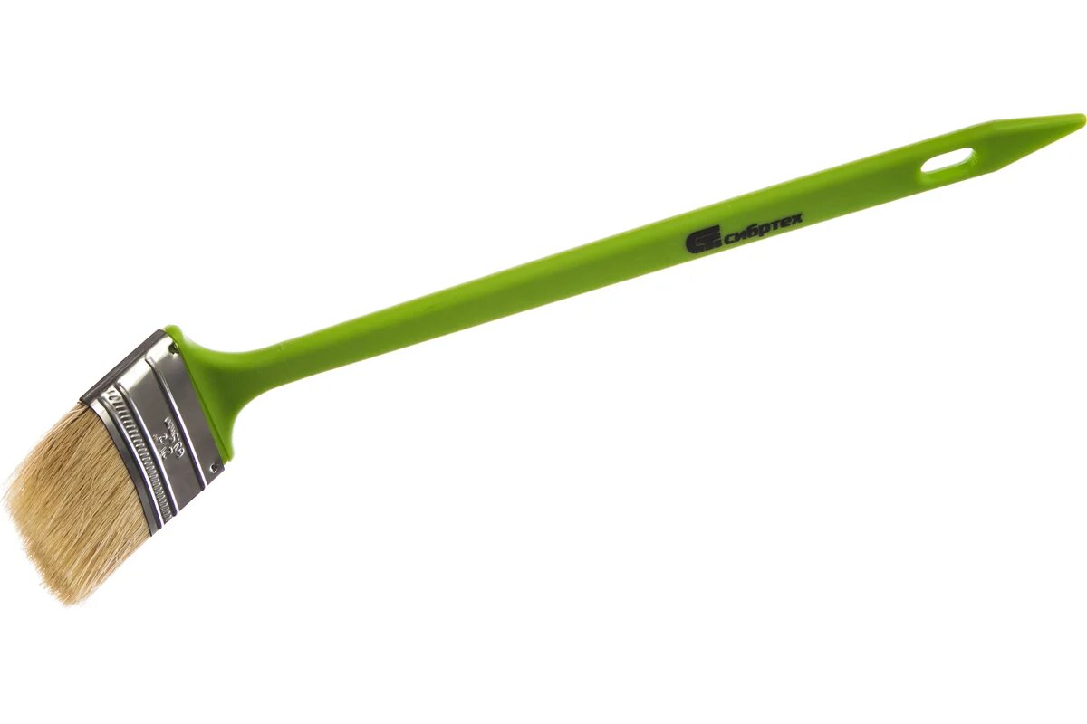 СИБРТЕХ 83858 Радиаторная кисть 63 мм натуральная щетина пластиковая ручка для мастеров