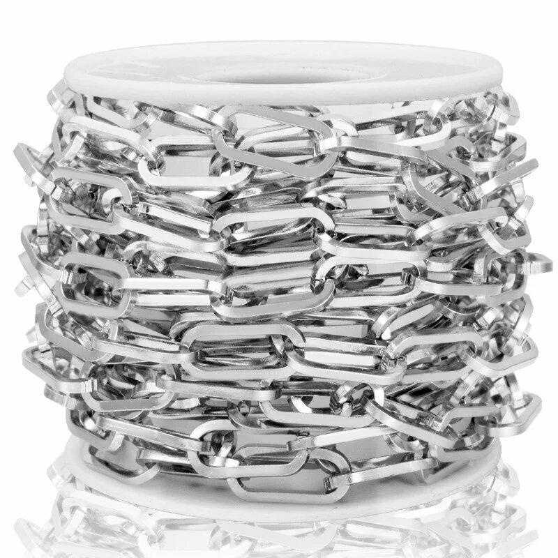 Цепь из нержавеющей стали YPAY 1 метр 6 мм квадратные звенья