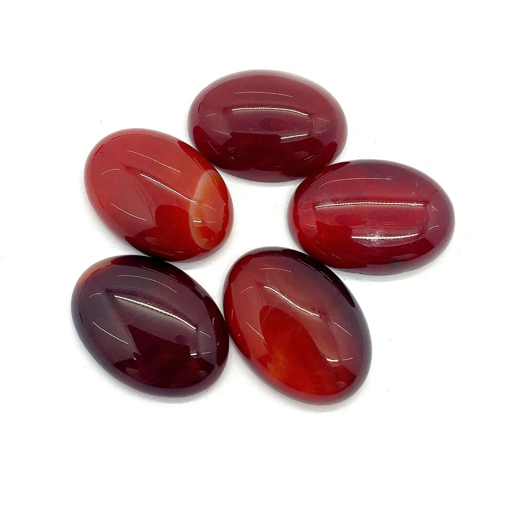 Кабошон агат, оникс, бирюза, натуральный камень, 18x25 мм Бордовый, Red agate