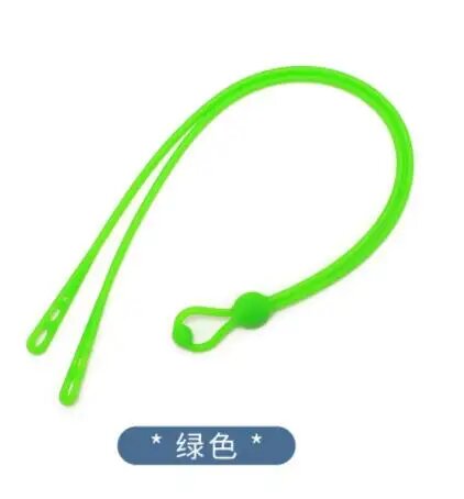 Силиконовый шнур для очков с тремя отверстиями, регулируемая пряжка, спортивный Зеленый, зеленый