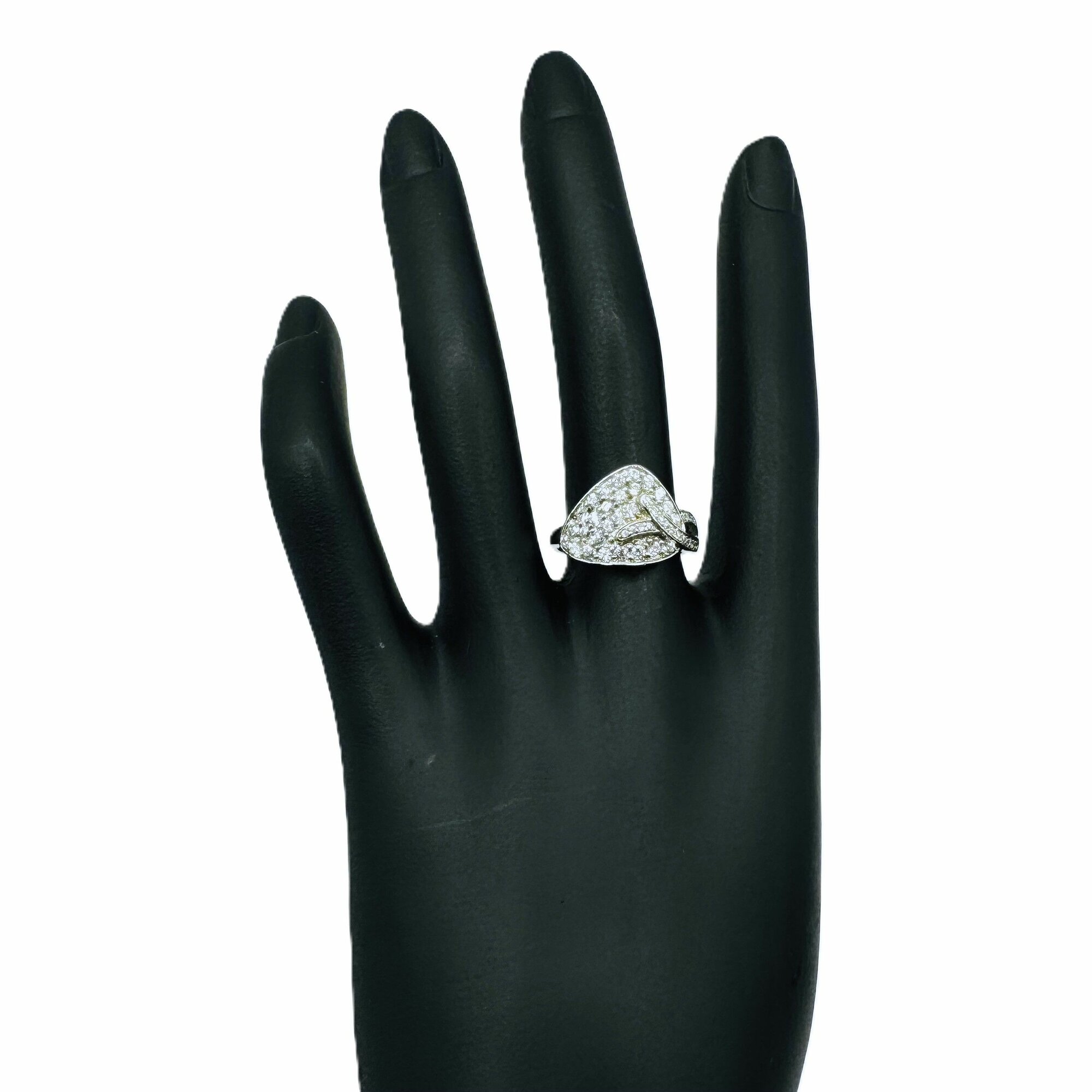 Кольцо, серебро, 925 проба, фианит