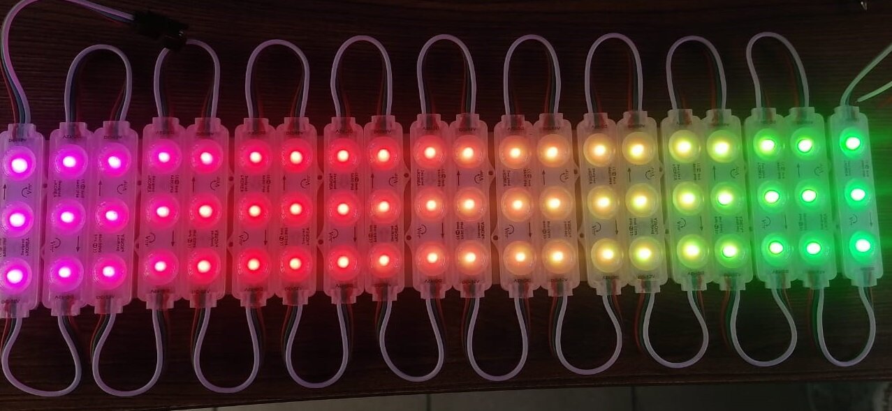 FW1903S/WS2811 адресные SPI 3-Led модули, ip-67, 12 Вольт, 70*15*5 мм, 20 шт